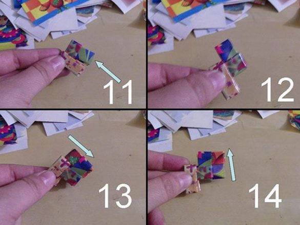Manualidades con papel reciclado trenzado